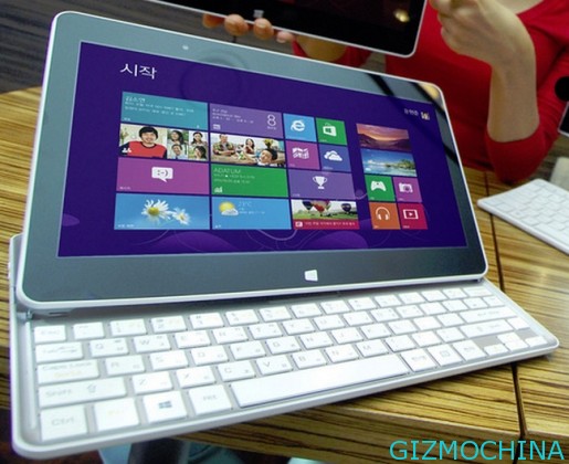 LG H160, Windows 8 tablet with built in sliding QWERTY keyboard ...