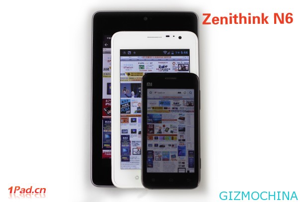 6 inch tablet PC, Zenithink N6 officially listed - Gizmochina