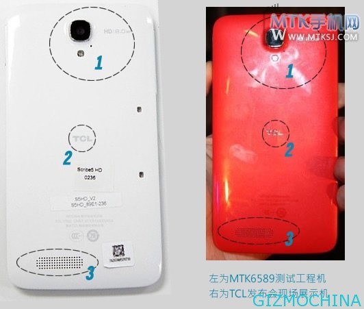 TCL Y900 sports with MT6589 chipset leaked - Gizmochina