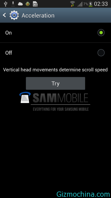 Leaked screenshot of Samsung Eye tracking feature - Gizmochina