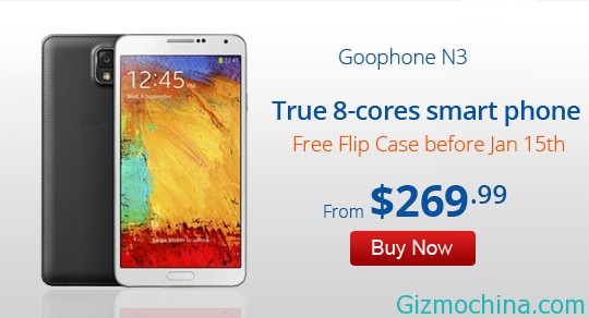 Goophone N3 8-cores Phone Arrived, With Free Flip Case Before Jan 15th ...