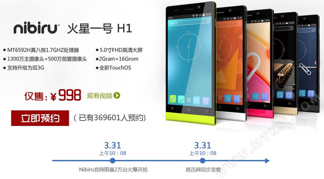 60,000 unit of Nibiru H1 smartphone is heading to Chinese market on ...