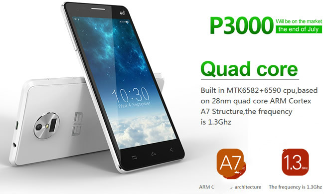 FDD-LTE-supported Elephone P3000 comes out at the end of July 7, 2014 ...