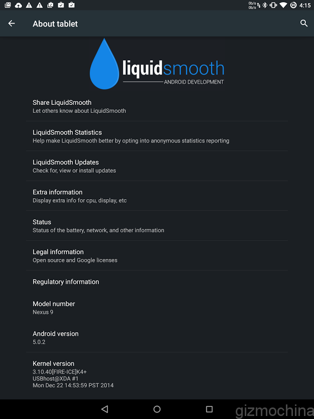 How To Install LiquidSmooth v4 For Nexus 9 aka Flounder - Gizmochina