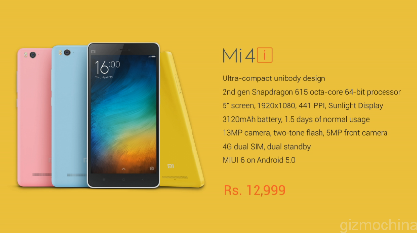 Xiaomi Mi4i unveiled: Full HD 5-inch display, Snapdragon 615 and much ...