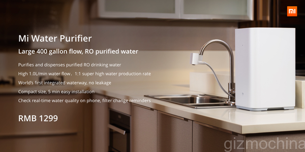 Xiaomi Unveils Mi Water Purifier Which Lets Your Smartphone Track Water ...