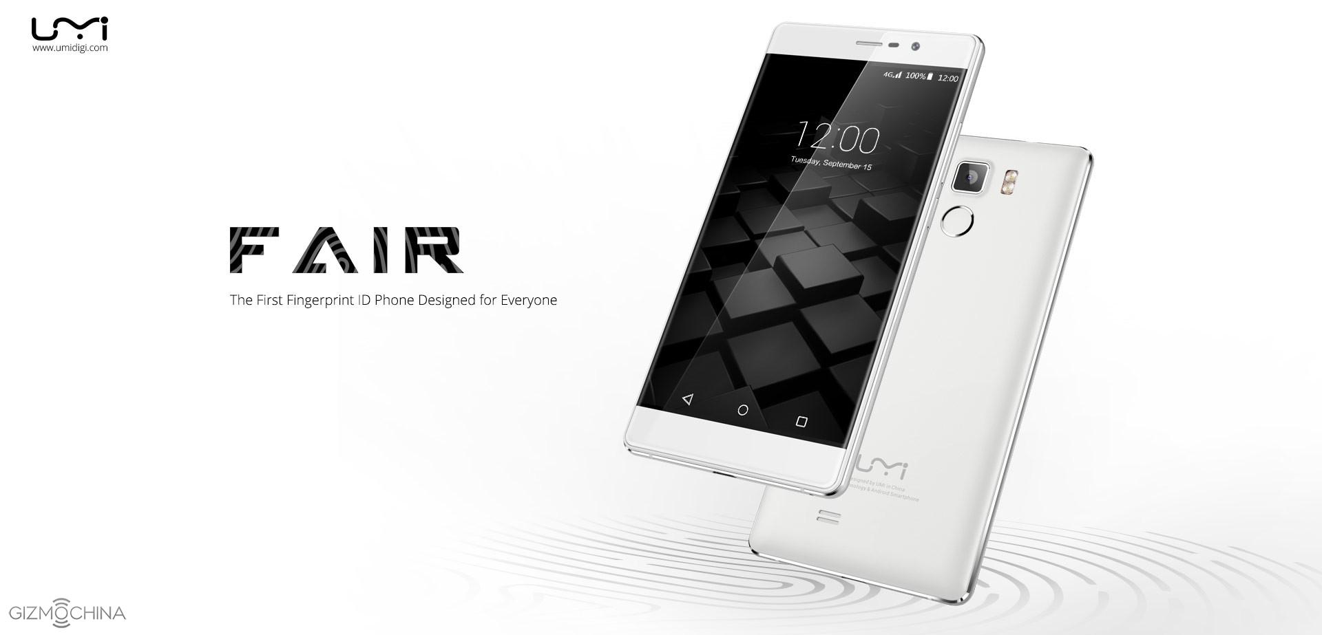 UMI Unveils the UMI Fair Smartphone For Fingerprint ID Lovers - Gizmochina