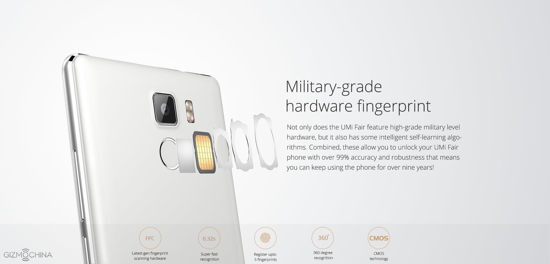 UMI Unveils the UMI Fair Smartphone For Fingerprint ID Lovers - Gizmochina
