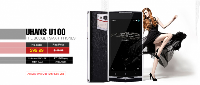 UHANS U100 Available for $99.99 on Preorder till Nov. 2nd - Gizmochina