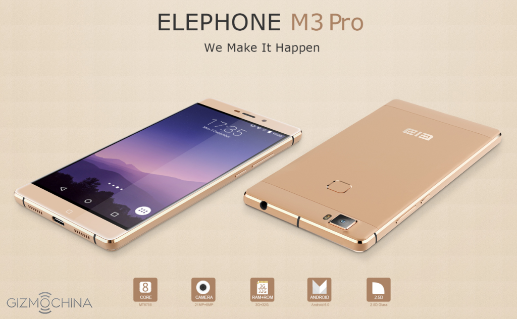 Details of upcoming Elephone M3 Pro released - Gizmochina