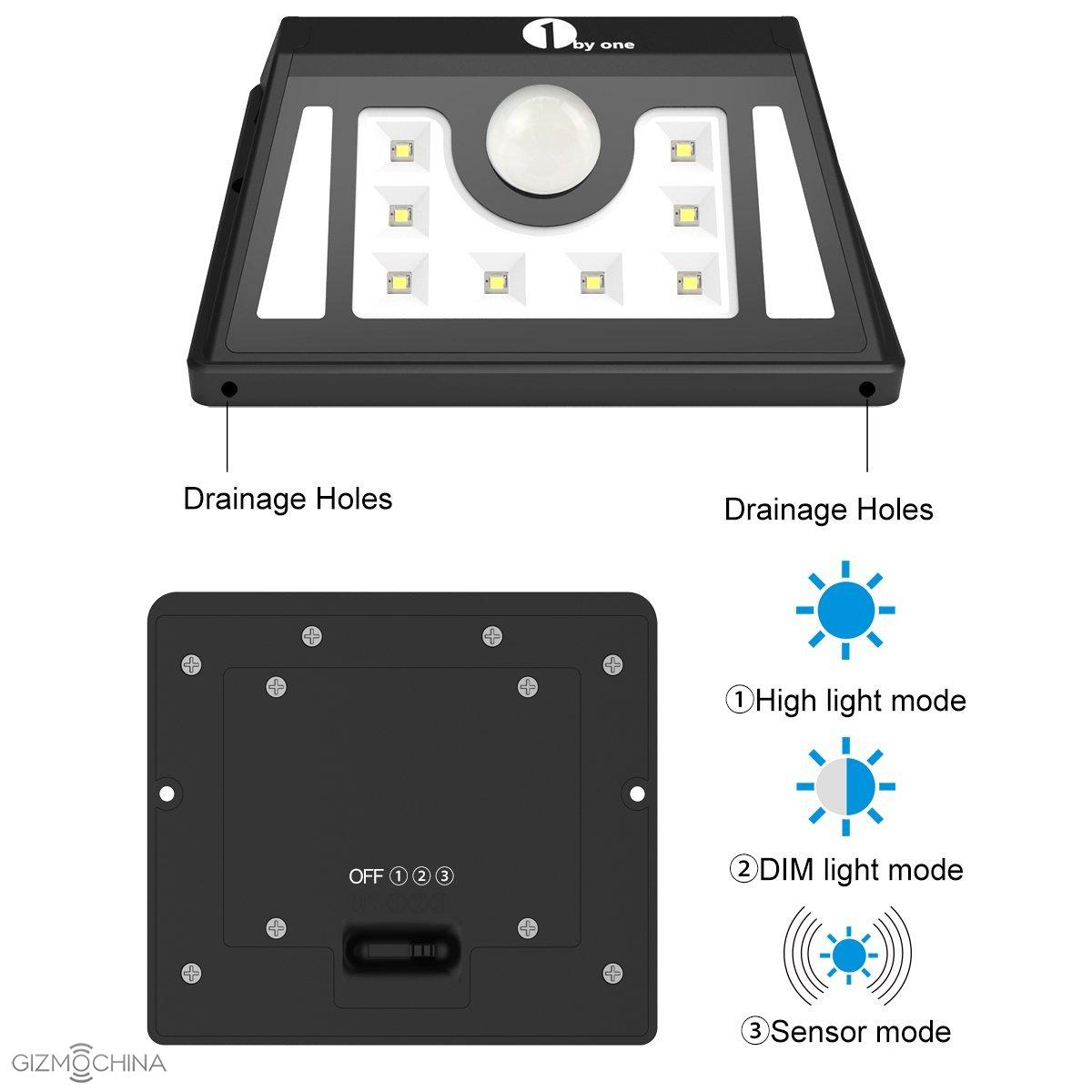 Get $3 Off 1byone Weatherproof Solar Powered Outdoor LED Light - Gizmochina