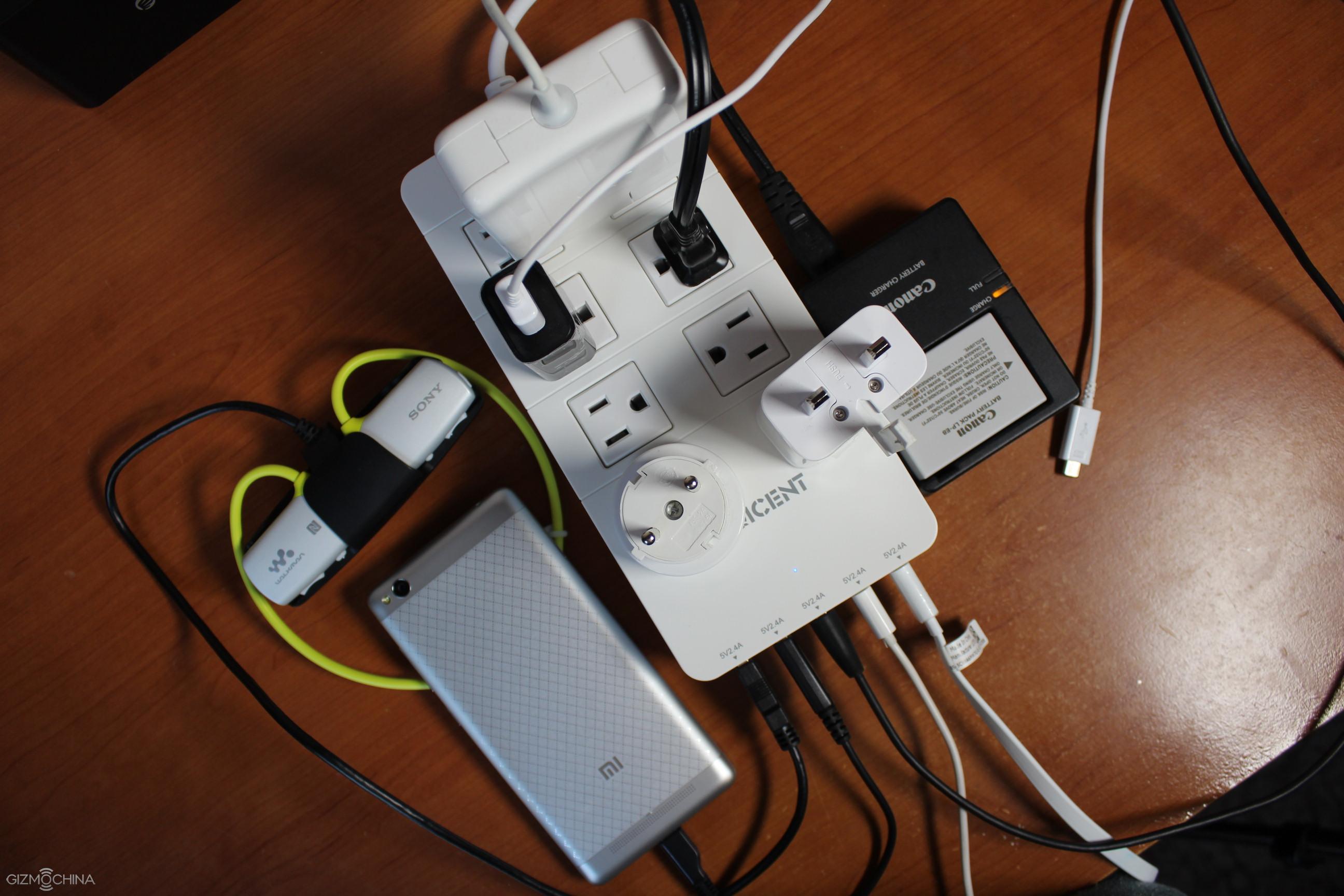 QICENT 6 outlet power strip & surge protector with 5 smart USB ports ...