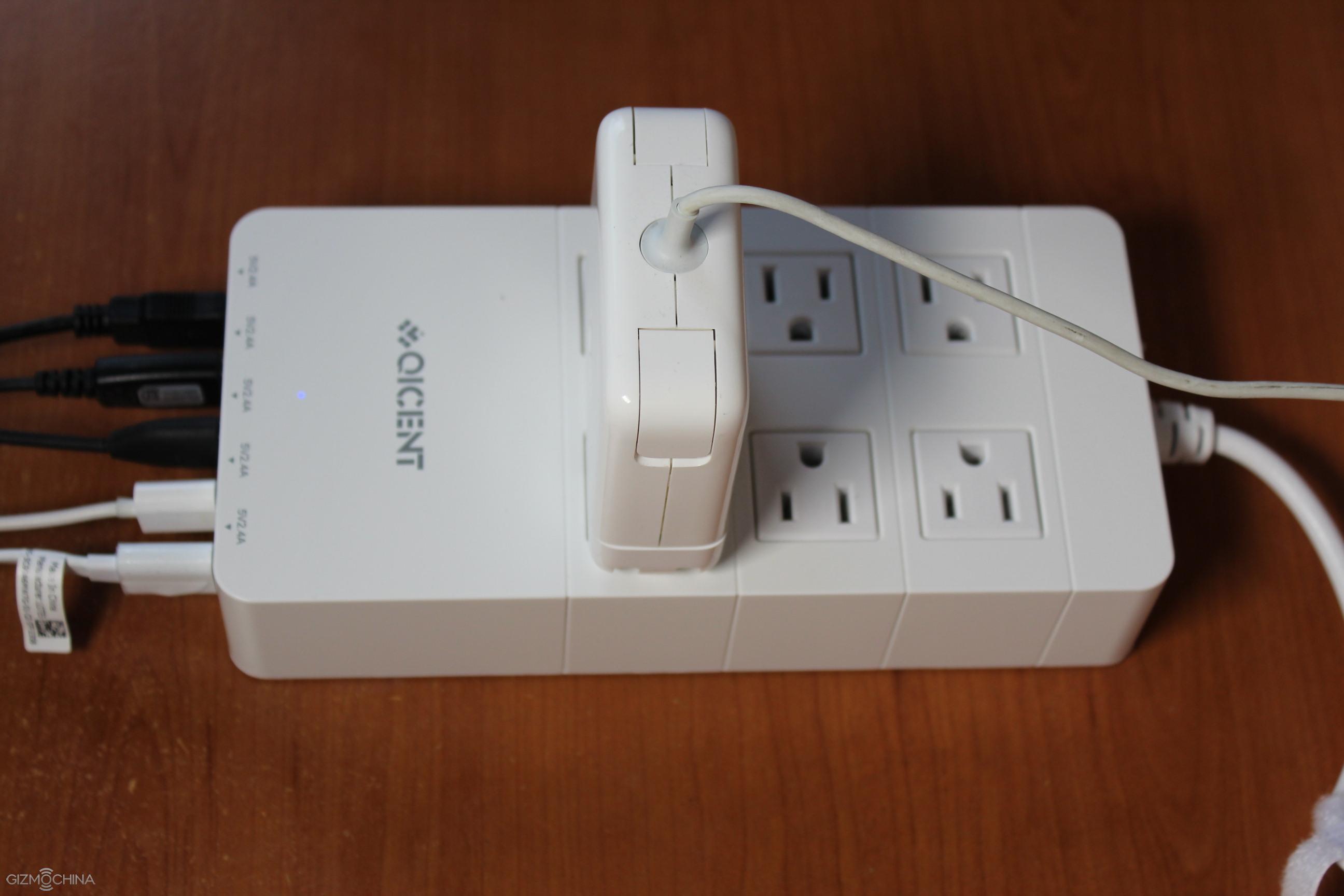 QICENT 6 outlet power strip & surge protector with 5 smart USB ports ...