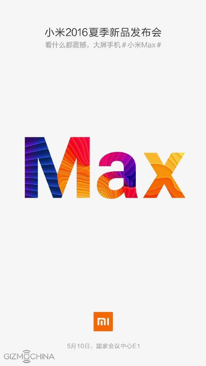 Mi Confirms 10th May launch for the Xiaomi Max - Gizmochina