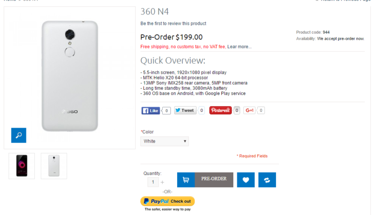 360 N4 With Helio X20 & 4GB RAM Up For Pre-Order On Giztop (Free Shipping, NO TAX) - Gizmochina