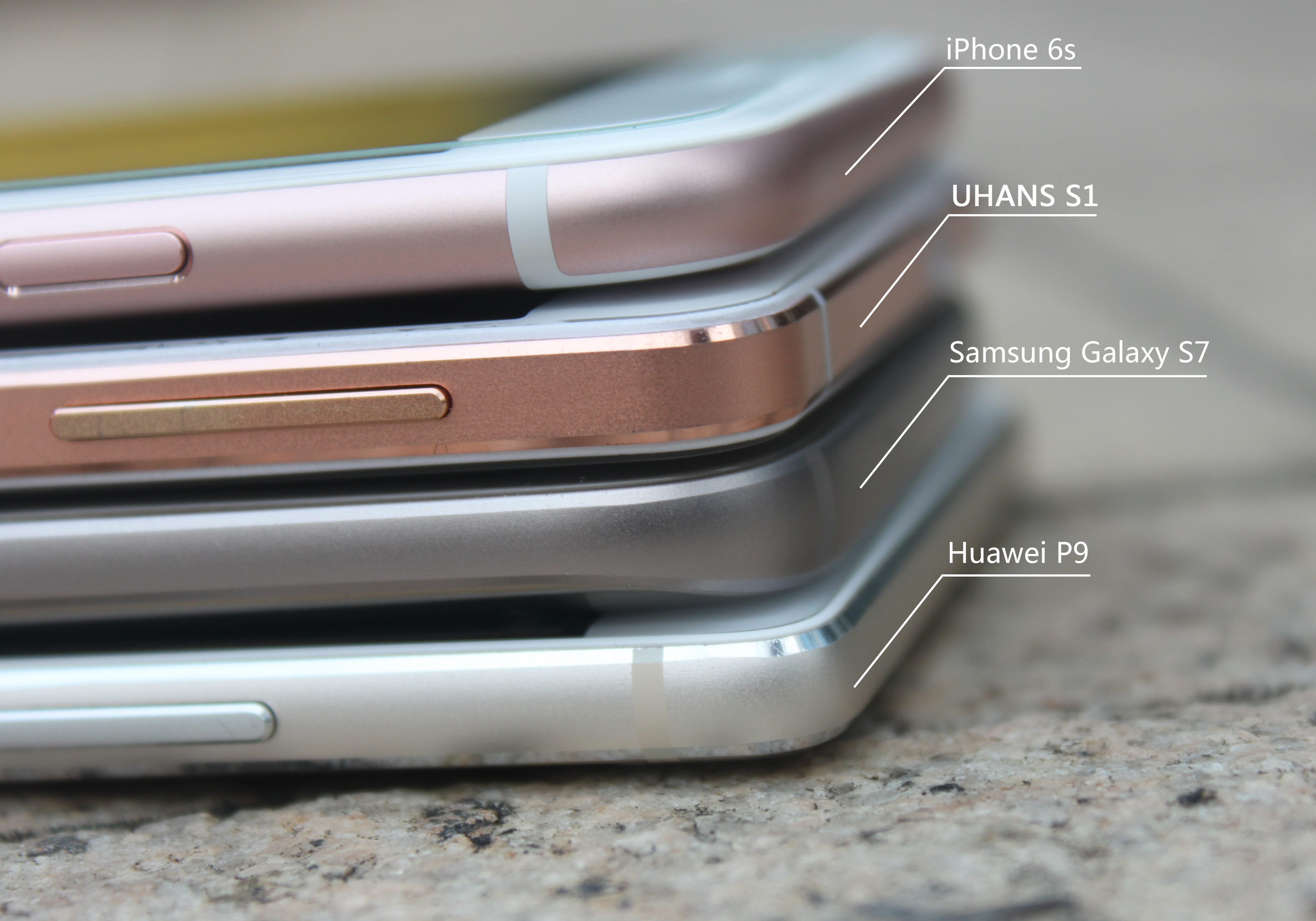 UHANS S1's Beautiful Design Gets Compared With Galaxy S7, iPhone 6S & Huawei P9 (Pictures ...