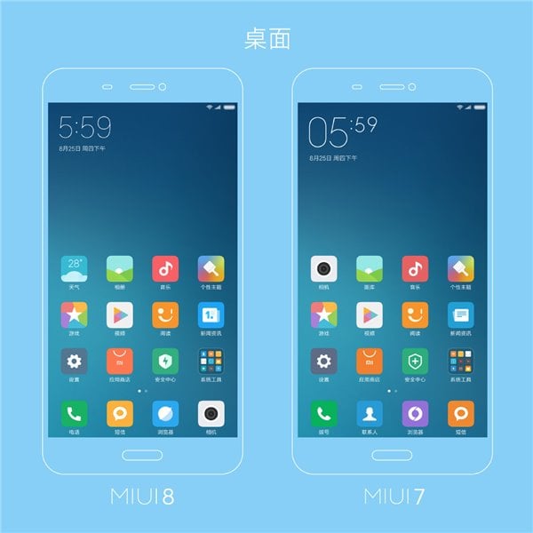 MIUI 8 vs MIUI 7 : Interface & Design Changes Compared (Pictures) - Gizmochina