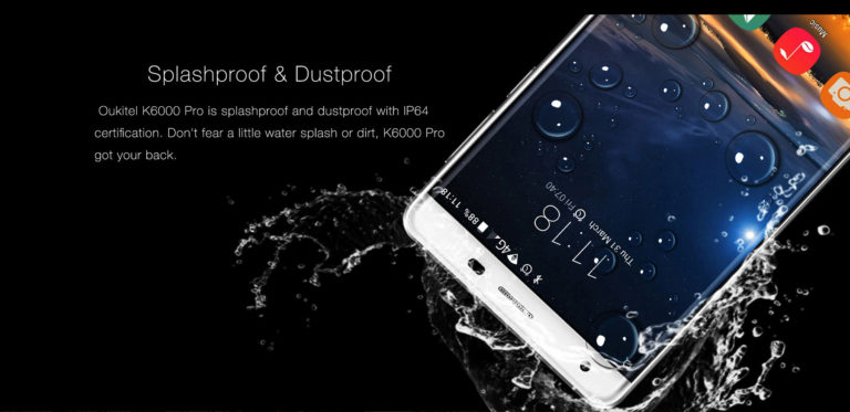 IP64-Certified Oukitel K6000 Pro is on Sale for $141.99! - Gizmochina