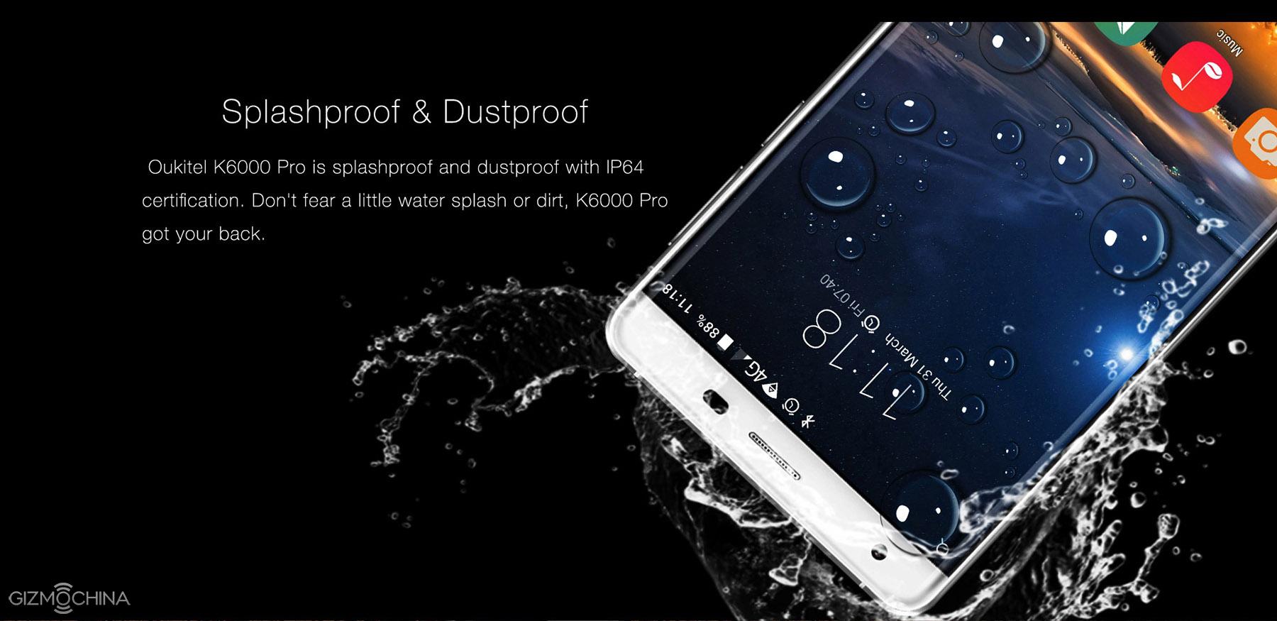 IP64-Certified Oukitel K6000 Pro is on Sale for $141.99! - Gizmochina