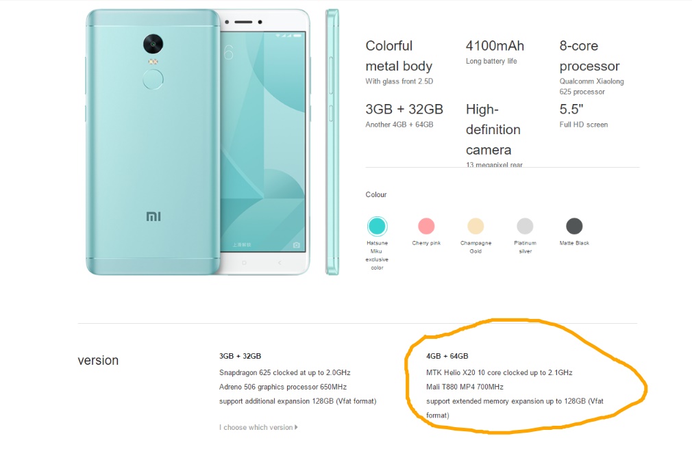 High End Version of Redmi Note 4X Shows Up on Official Website, Sports ...
