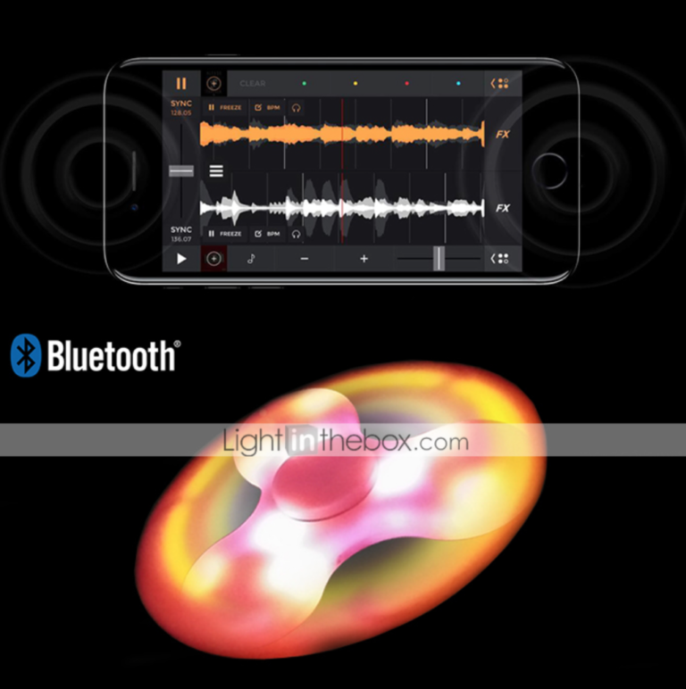 Get Portable Wireless Speaker Fidget Spinner with LED Light for $3.99 ...