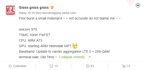 Huawei's Kirin 970 Chip Details Leaked: 10nm Process, Cortex A73 - Gizmochina