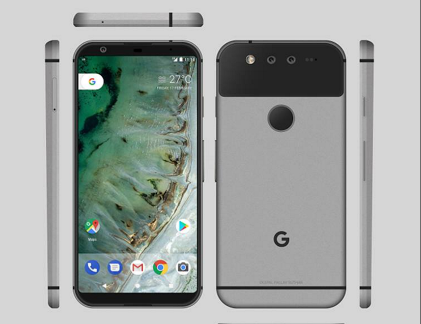 Google Pixel 2 Render Leaked; Shows Horizontal Dual Rear Camera, Full ...