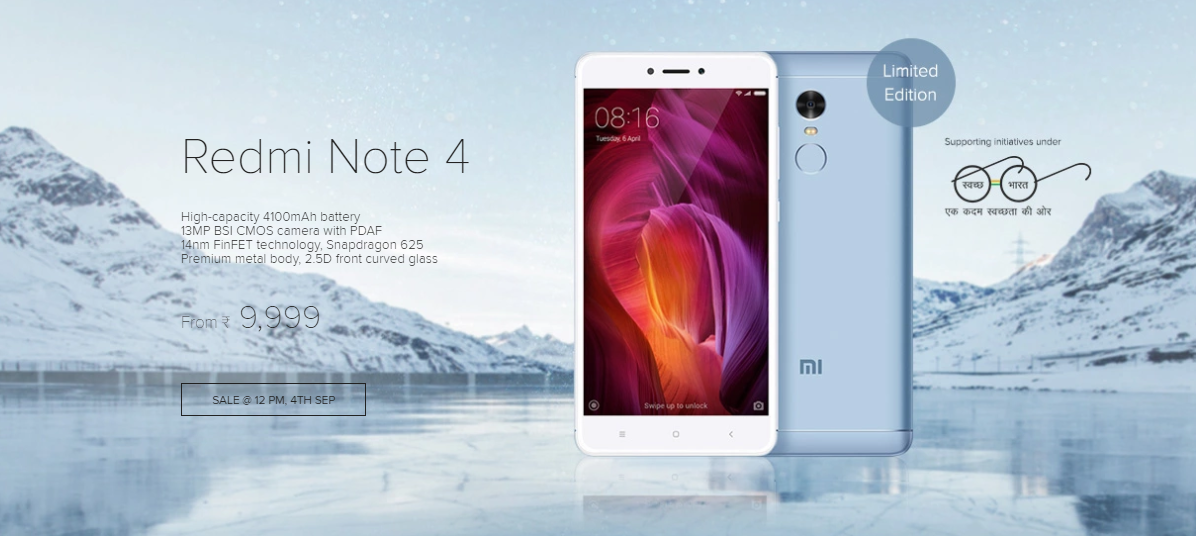 Limited Edition Redmi Note 4 Lake Blue Announced, Proceeds Go Into ...