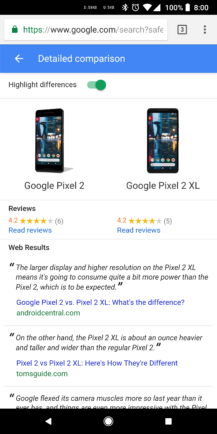 Google Search Now Has Phone Comparisons Built Into Results - Gizmochina