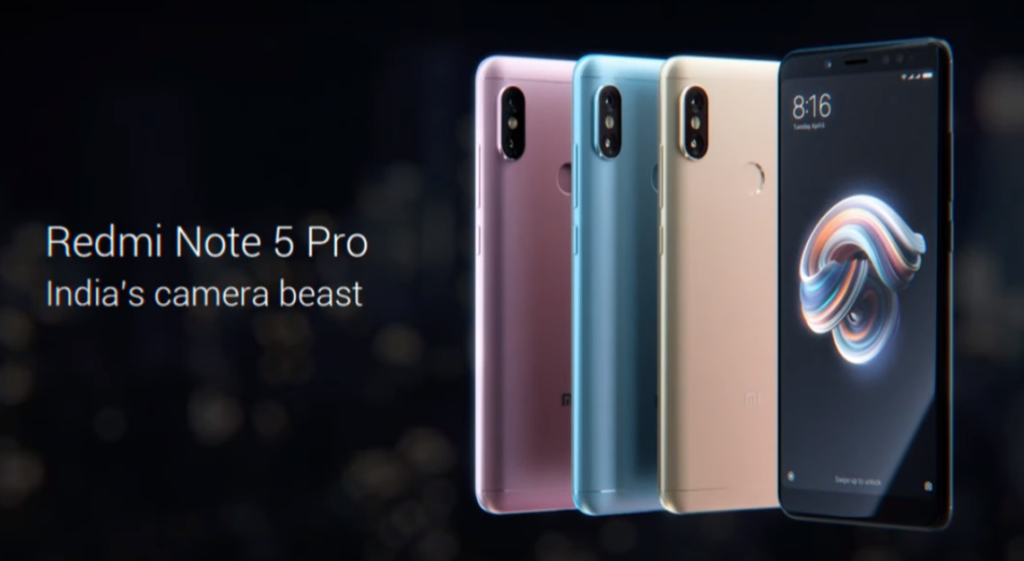 Xiaomi Redmi Note 5 And Redmi Note 5 Pro In Lake Blue And Rose Gold ...