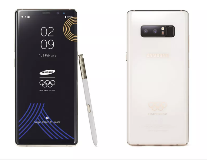 Samsung Galaxy Note 8 Snow White Winter Olympic Games Customised ...