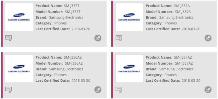 Samsung Galaxy J3 (2018) Certified By WFA In Several Variants - Gizmochina