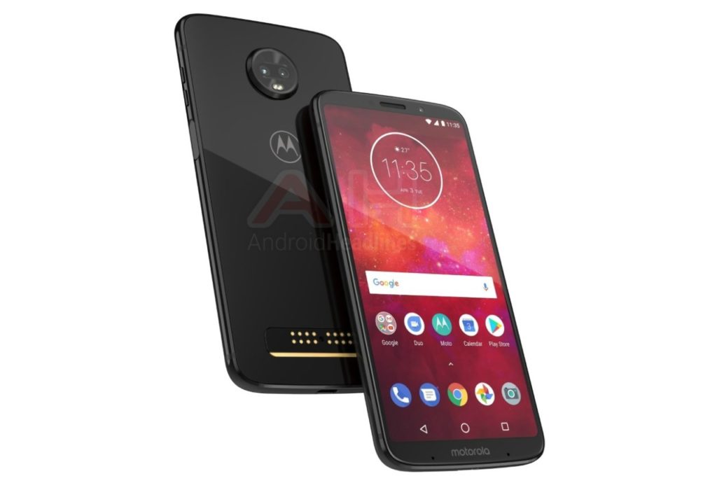 Moto Z3 Play Leaked Render Reveals Glass Chassis, 18:9 Display, Dual ...