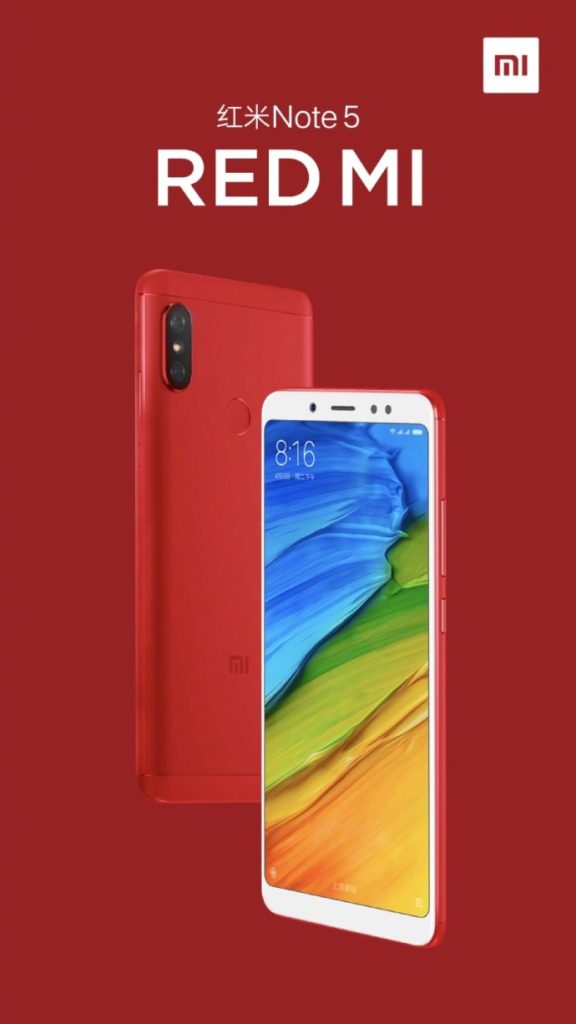Xiaomi Redmi Note 5 Red Coloured Variant Coming Soon - Gizmochina