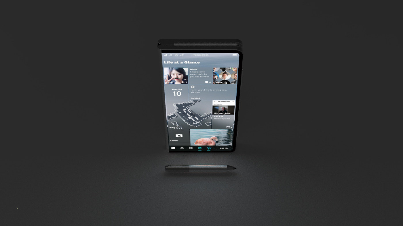 Check Out This Microsoft Surface Phone Concept With A Foldable Design ...
