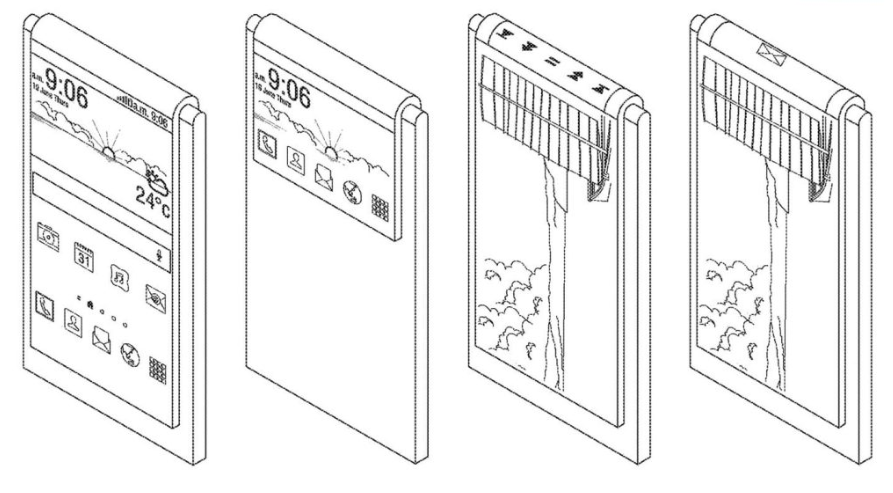 Samsung patents phone with a “fold-back” display and a single camera ...