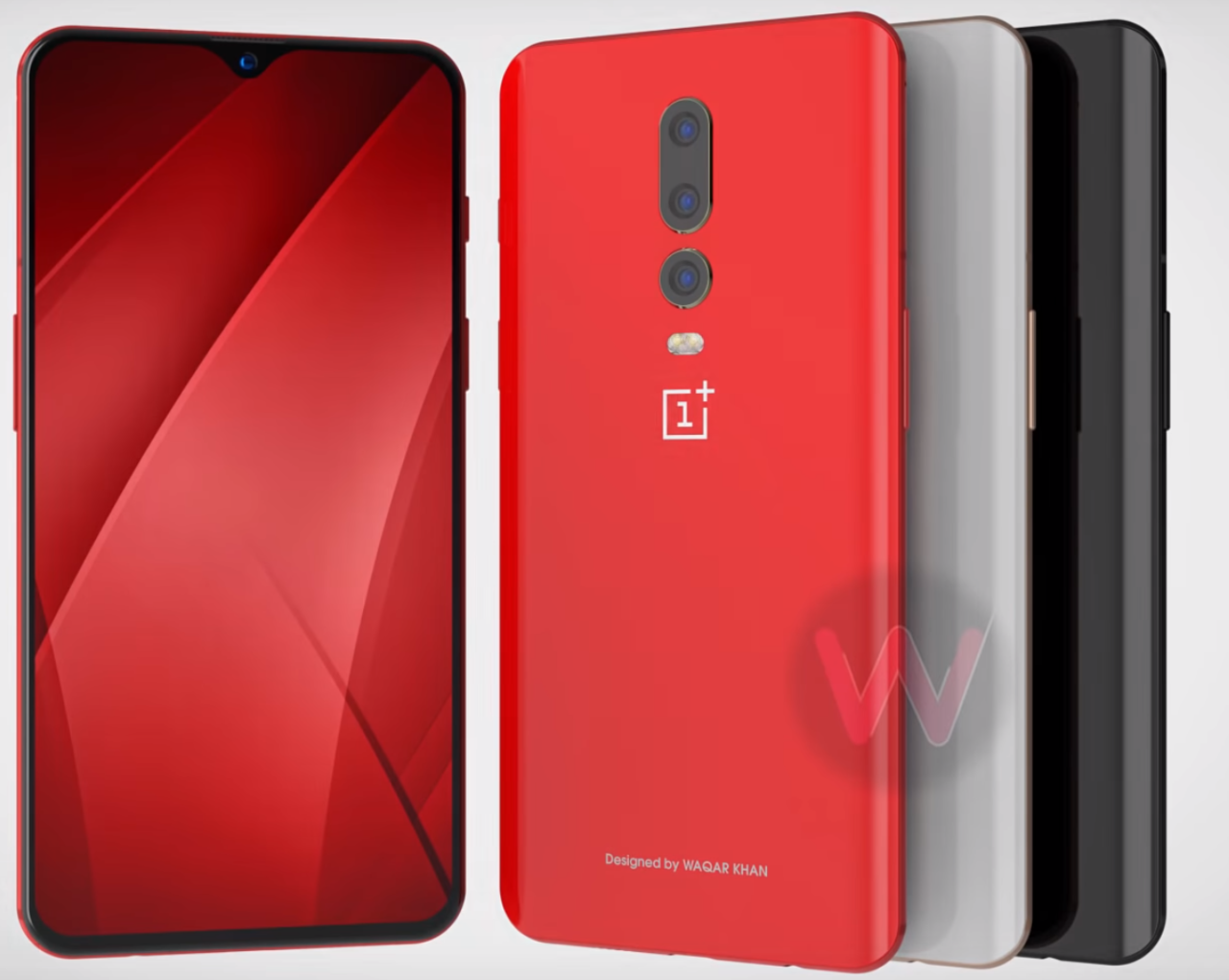 OnePlus 6T renders reveal drop-like notch, triple rear cameras and in ...