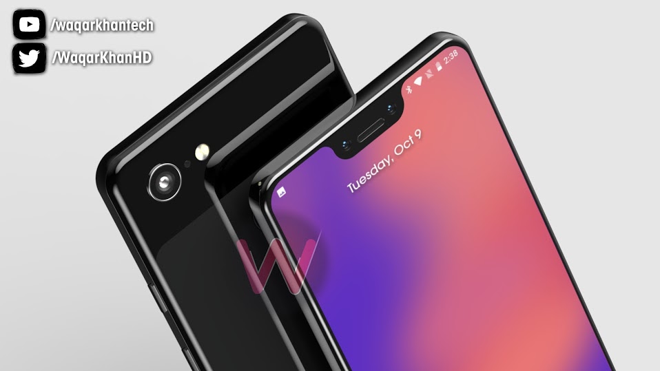 Renders show the Google Pixel 3 XL in Black, Mint, and White - Gizmochina