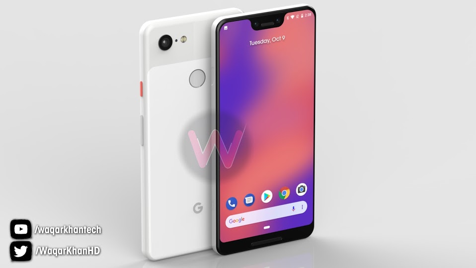 Renders show the Google Pixel 3 XL in Black, Mint, and White - Gizmochina