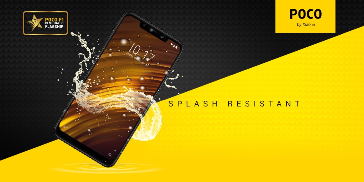 Confirmed: Pocophone F1 supports Quick Charge 4.0 and is splash ...