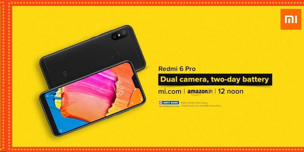 Xiaomi Redmi 6 Pro to go on first flash sale at 12PM today in India ...
