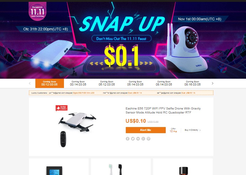 Here's Your Chance To Grab Banggood Super Snap Up Deals - Gizmochina
