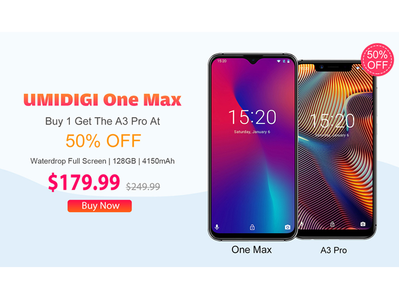 Pre-Order UMIDIGI One Max Smartphone For Just $179.99 And Get 50% Off ...