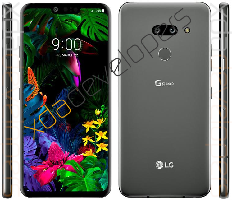 LG G8 ThinQ first press renders leaks with notch display and round edges - Gizmochina