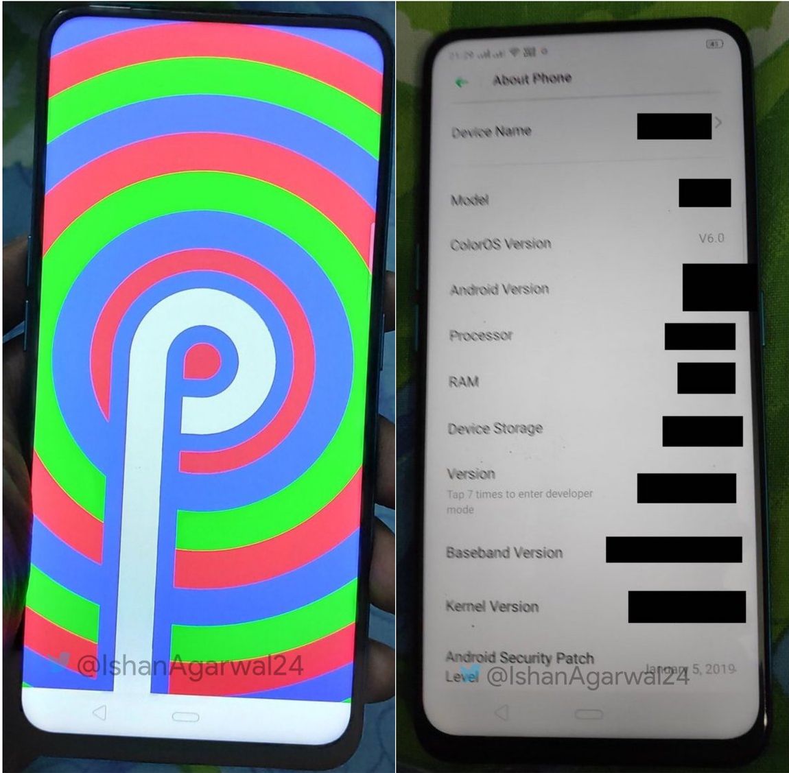 Alleged OPPO R19/F11 live shots reveal pop-up selfie camera and notch-less screen - Gizmochina