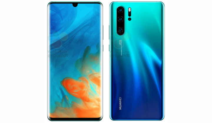 Huawei P30, P30 Pro renders leak design; 3C certification reveals 40W charging - Gizmochina