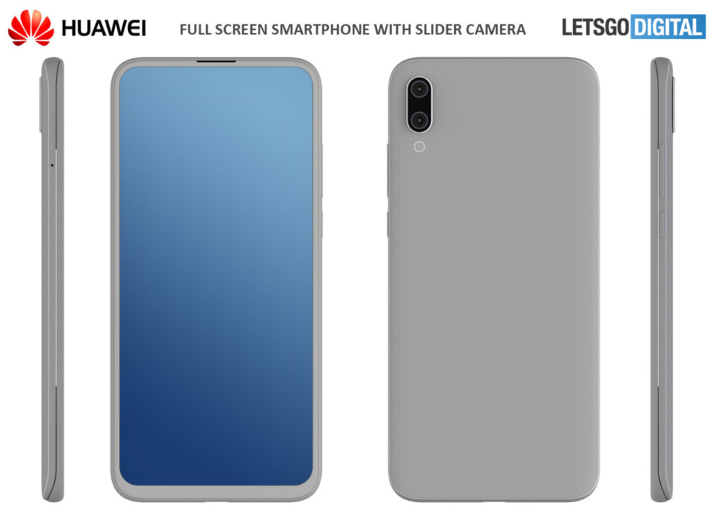 Huawei patents a smartphone with slider design and dual front-facing ...