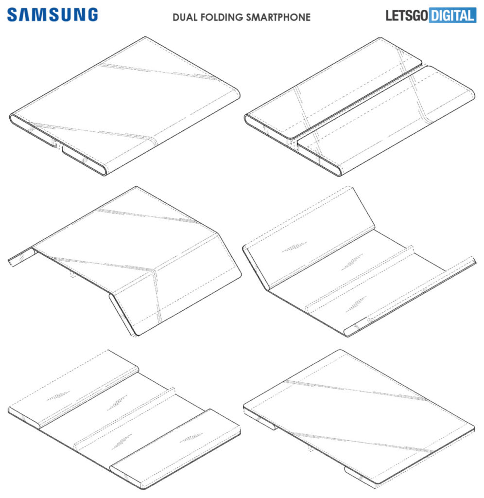 Samsung dual folding smartphone design is quite similar to Xiaomi's ...