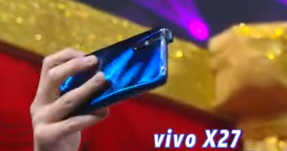Vivo X27 with Pop Up Camera Spotted on a Chinese TV Show in Topaz Blue ...