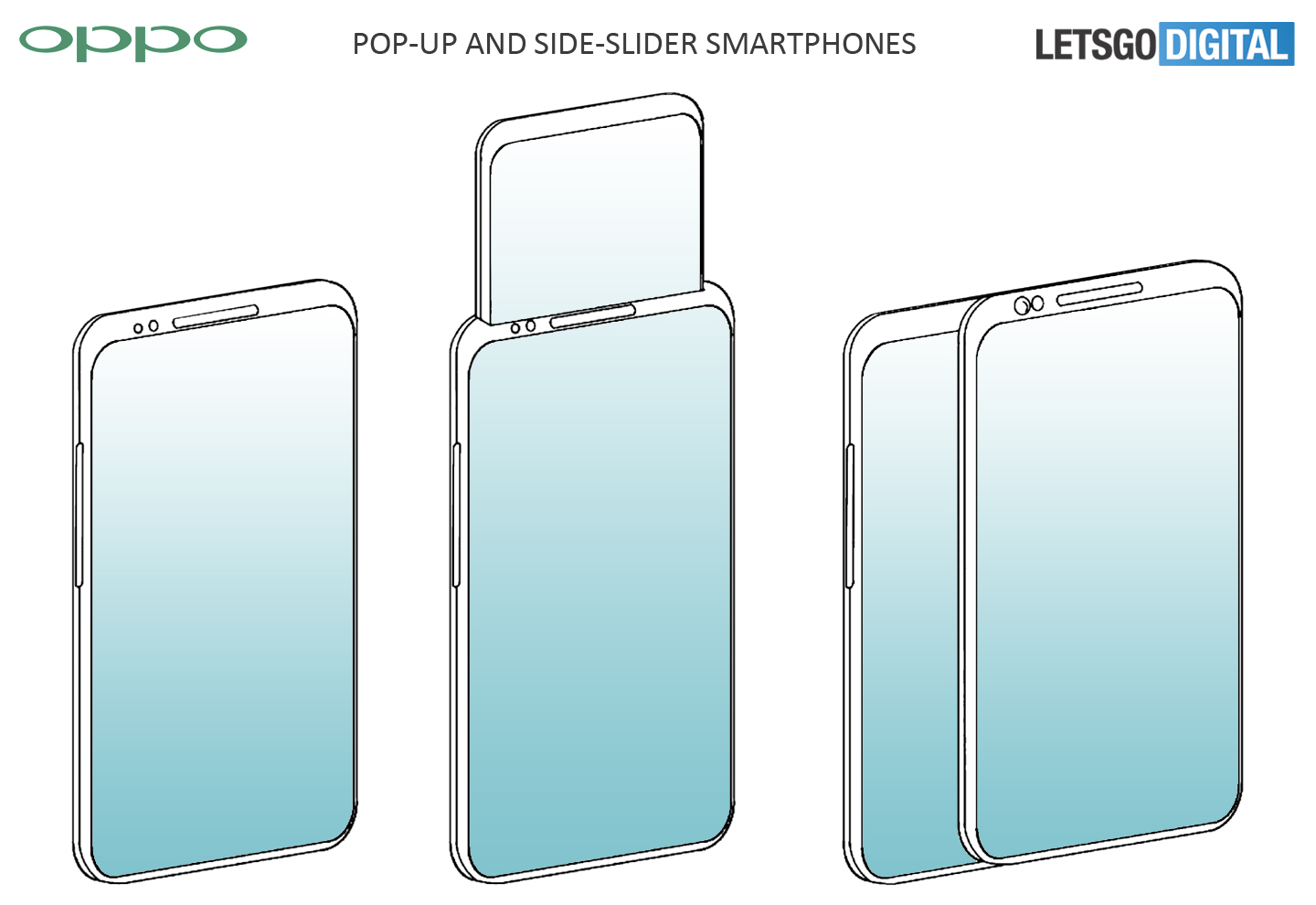 Oppo patents smartphone designs with pop-up display and side slider ...